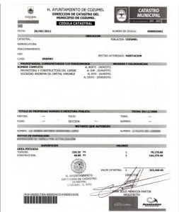 Ejemplo de cédula catastral » Info Cédula